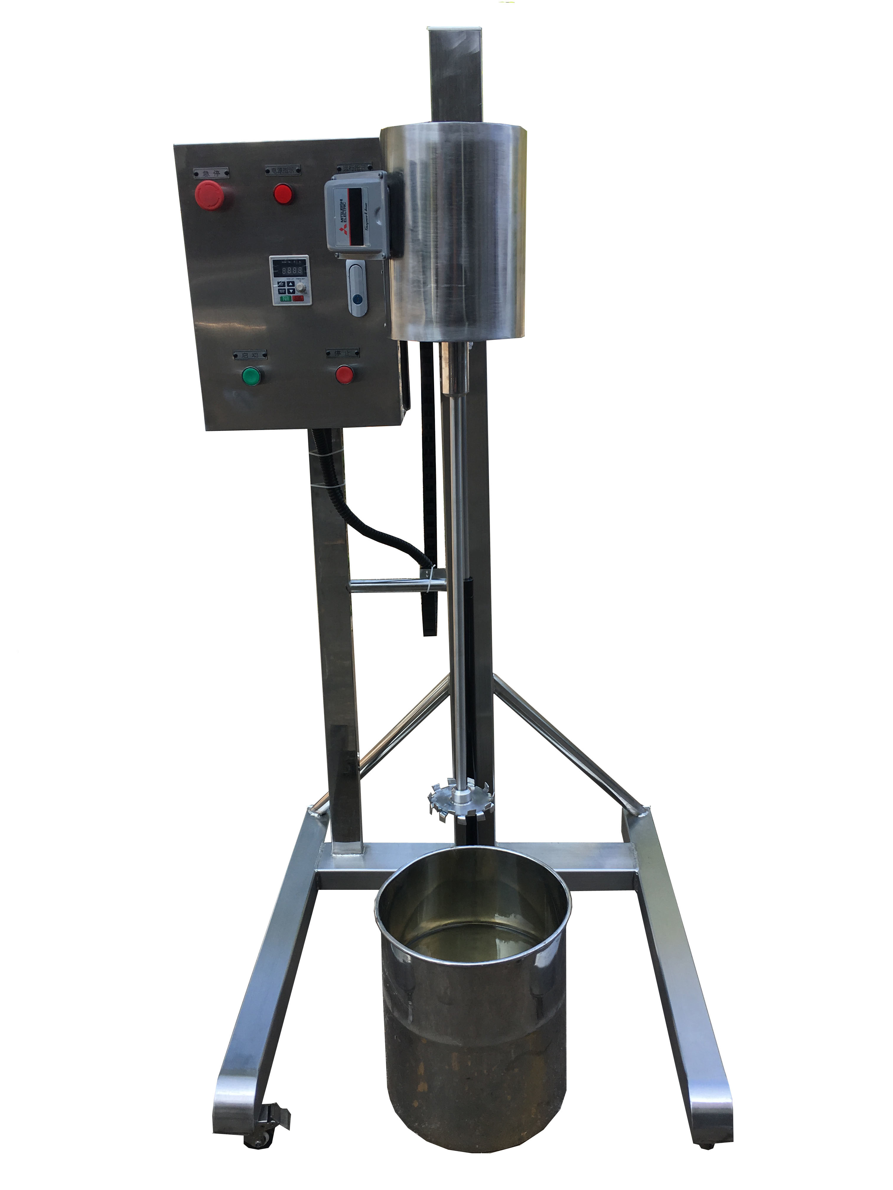 220V / 50Hz Tank Liquid Mixer Agitator 1.5KW Motor Power In Stainless Steel